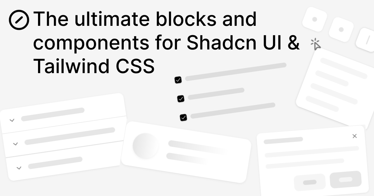 Shadcn Components: Pre-built UI components and blocks for faster project building